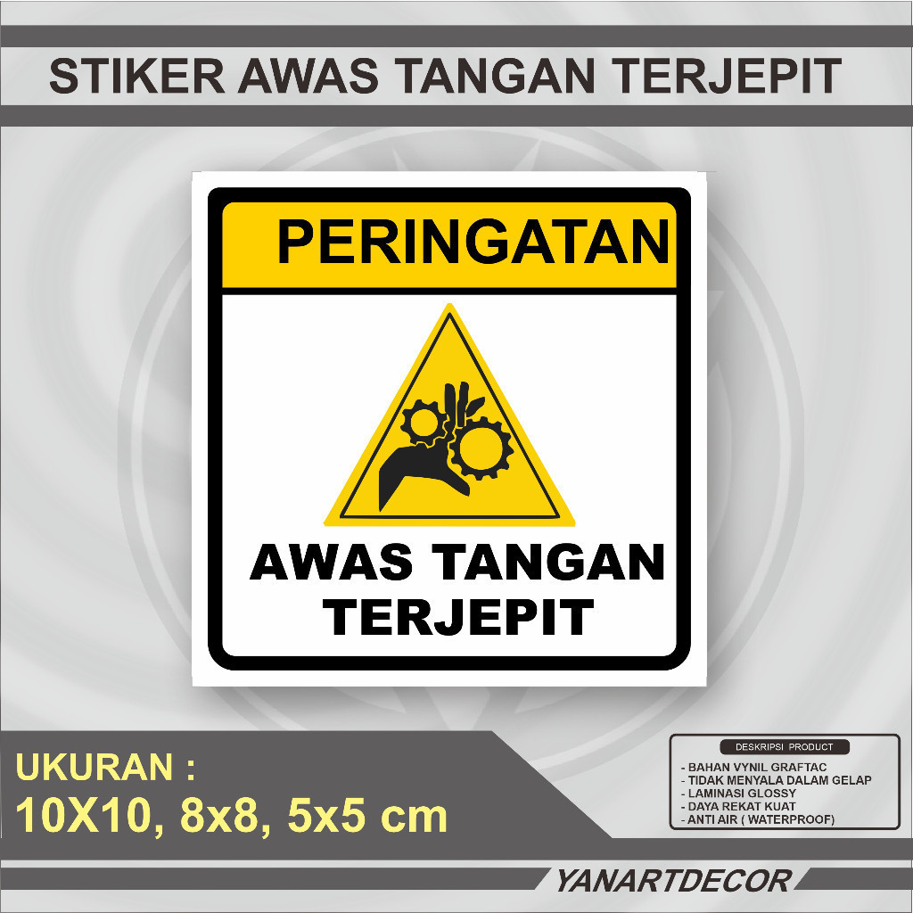 Jual Stiker awas tangan terjepit multi Sticker | Shopee Indonesia