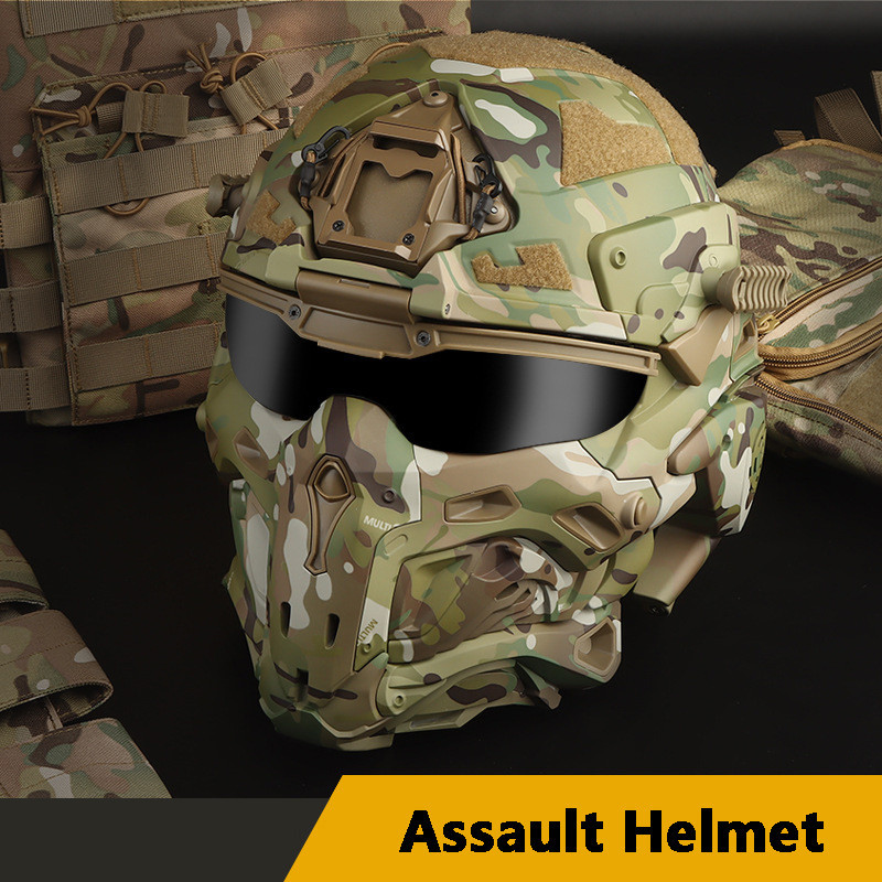 Jual Assault Helmet Tactical Mask, Integrated Design, Built-in ...