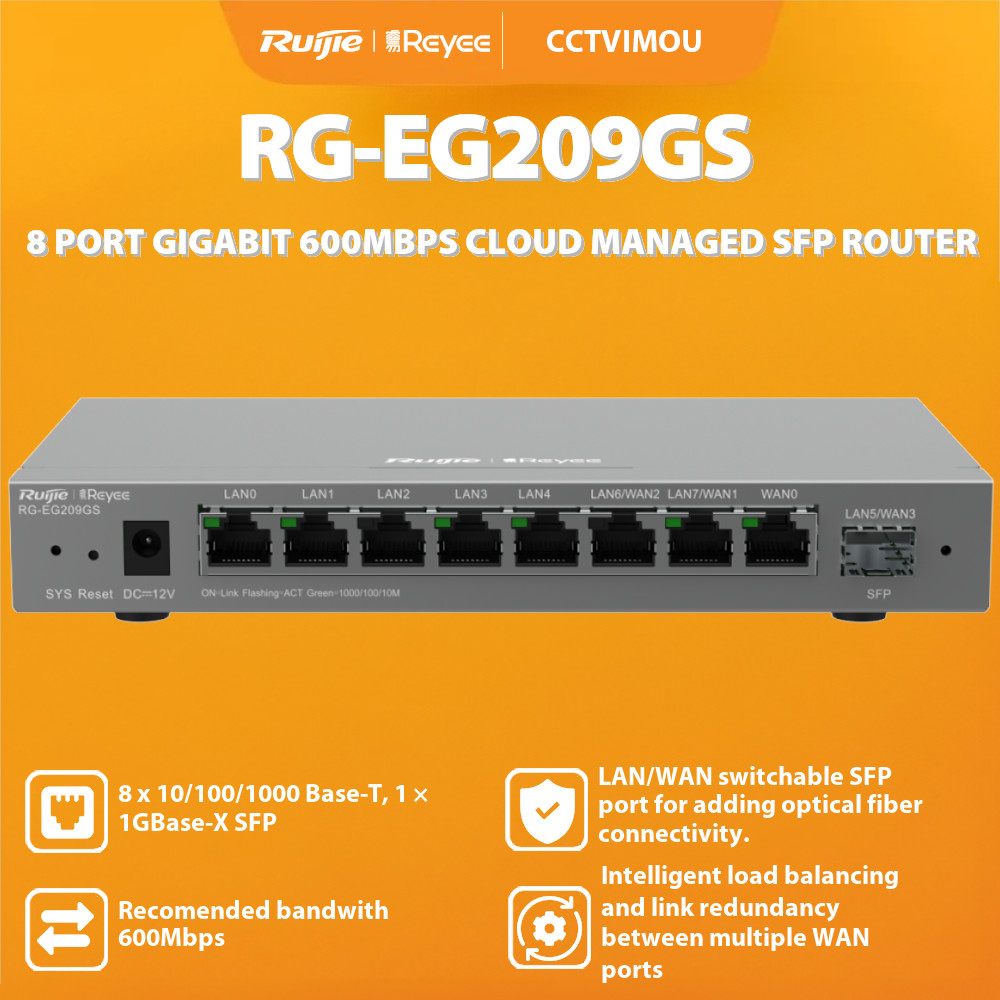 Jual RUIJIE REYEE RG-EG209GS 8 PORT GIGABIT 600MBPS CLOUD MANAGED SFP ...