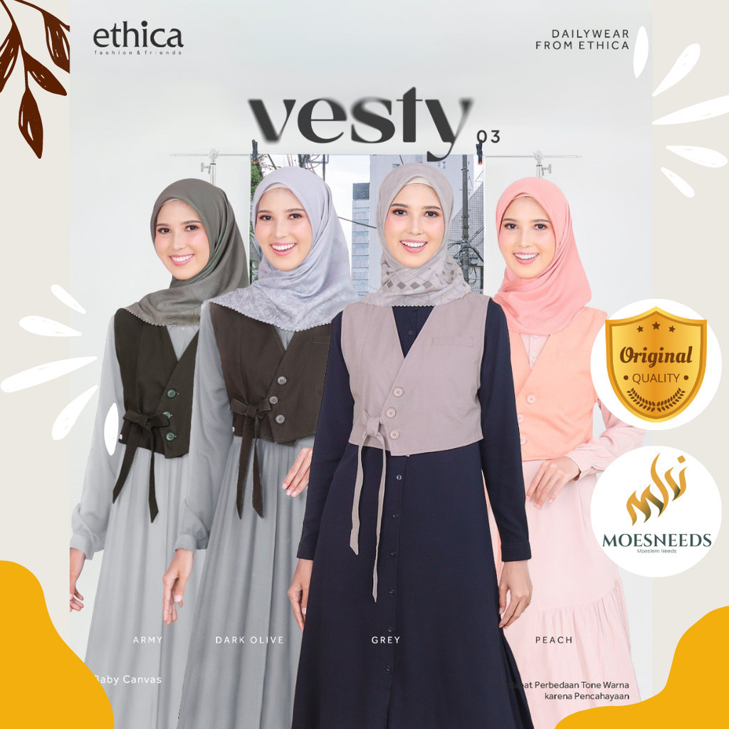 Jual Ethica Outer Vest Crop Wanita Rompi Vesty 03 | Shopee Indonesia