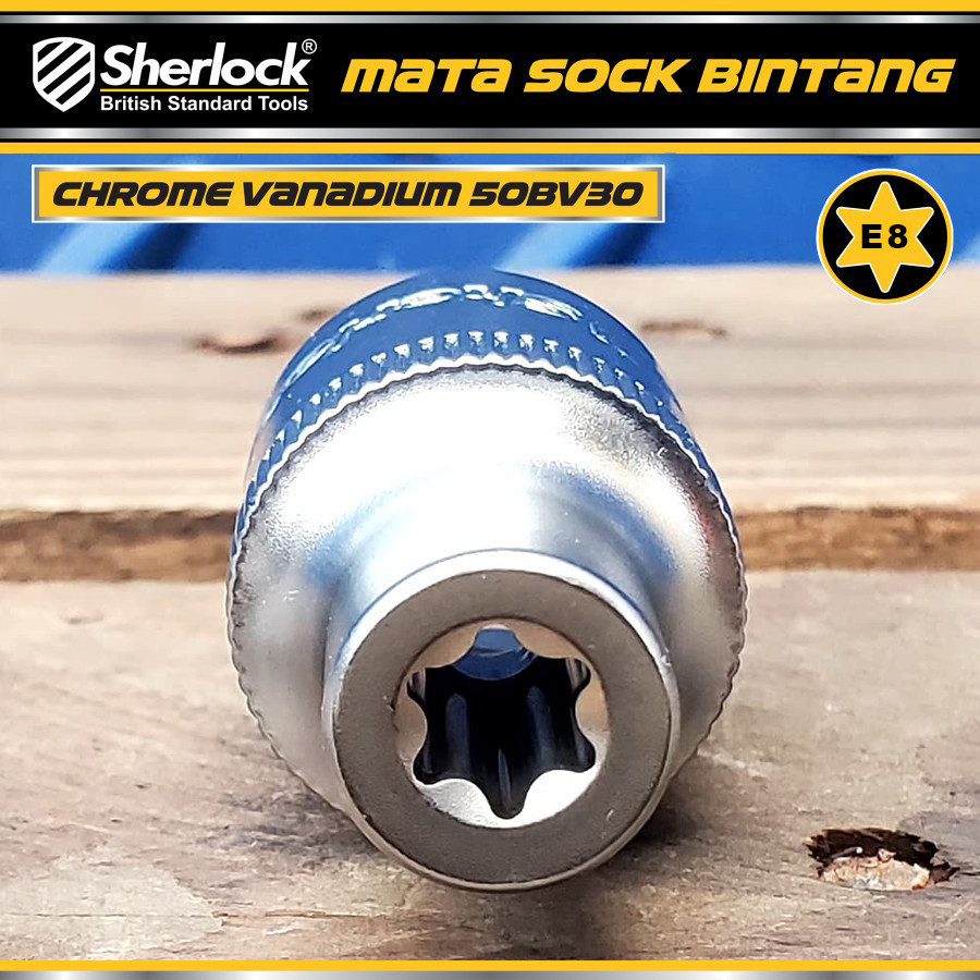 Jual Sherlock 1/2 inch Drive Star Socket Kunci Shock Bintang Sok E8 | Shopee Indonesia