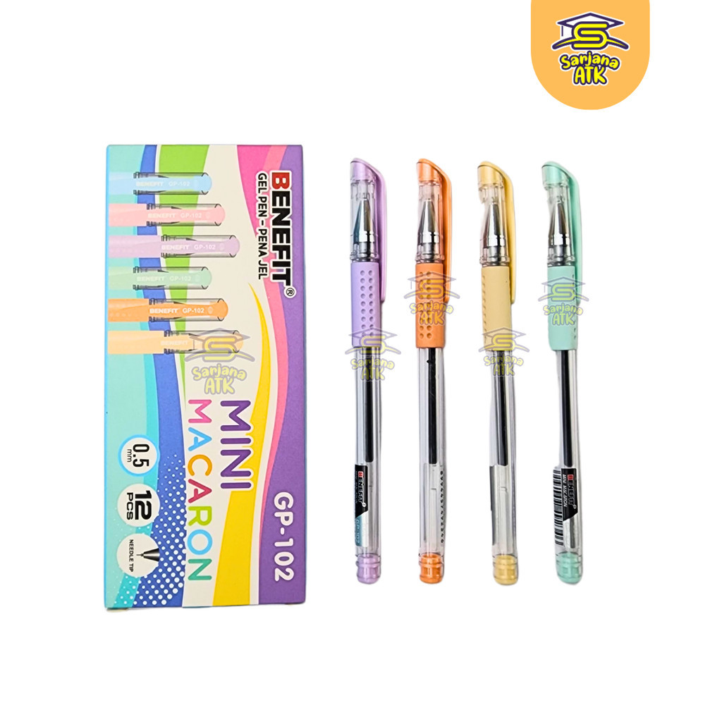 Jual (12pcs) Bulpen Gel / Bulpoint / Pen Gel Hitam 0.5mm | Shopee Indonesia