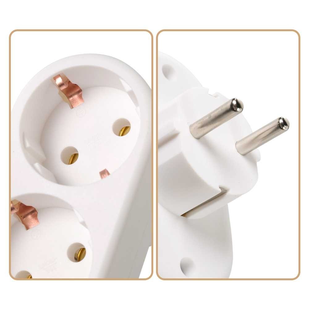 Jual DLV Steker Listrik 2 Lubang Grounding Socket Extension 3500W 16A ...