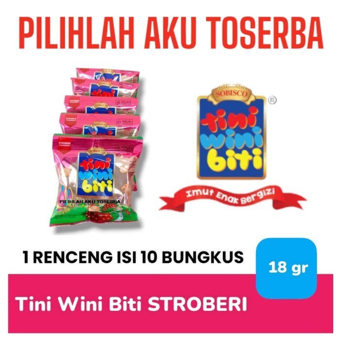 Jual Biskuit TINI WINI BITI Renceng Rasa STRAWBERRY / STROBERI ...