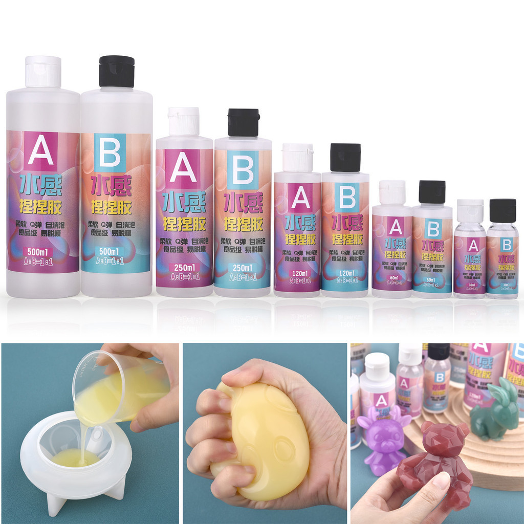 Jual 1:1 AB Epoxy Resin Glue Squishy Gel Water-Feeling Soft Liquid ...