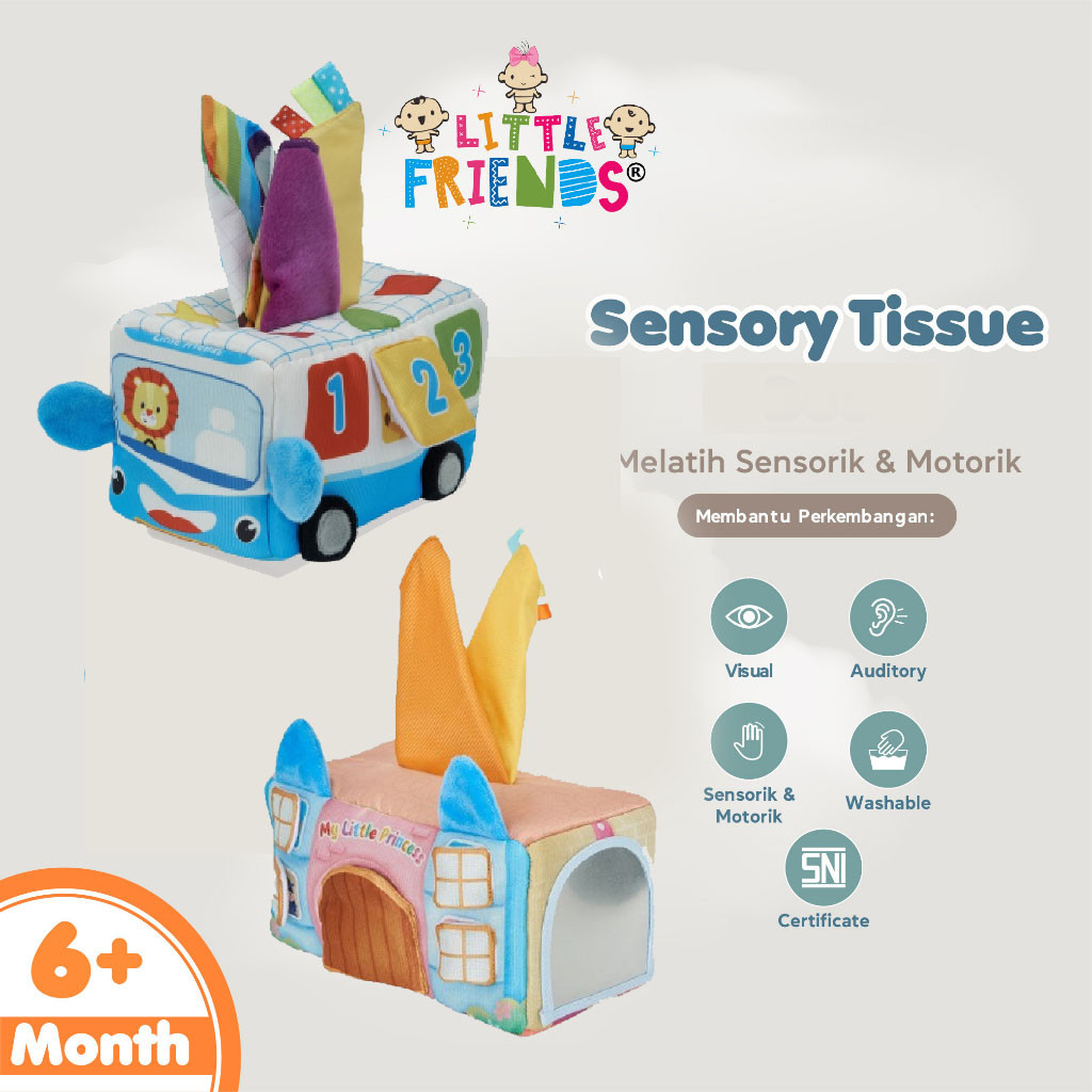 Jual Sensory Tissue Box/Mainan Anak Tempat Tisu/Bahan Kain Karakter ...