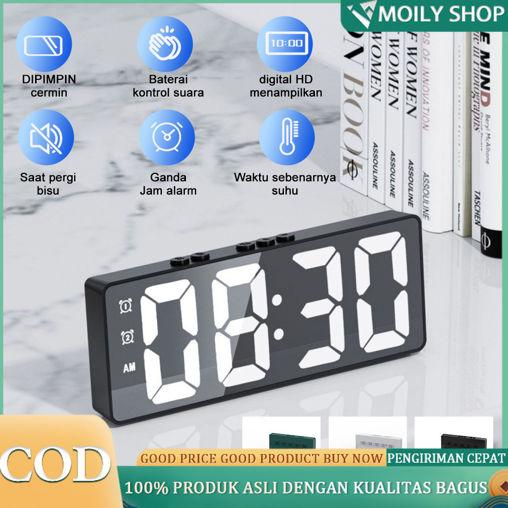 Jual Pegasus Jam Meja LED Digital Mirror Alarm/Jam Meja Digital Led jam ...