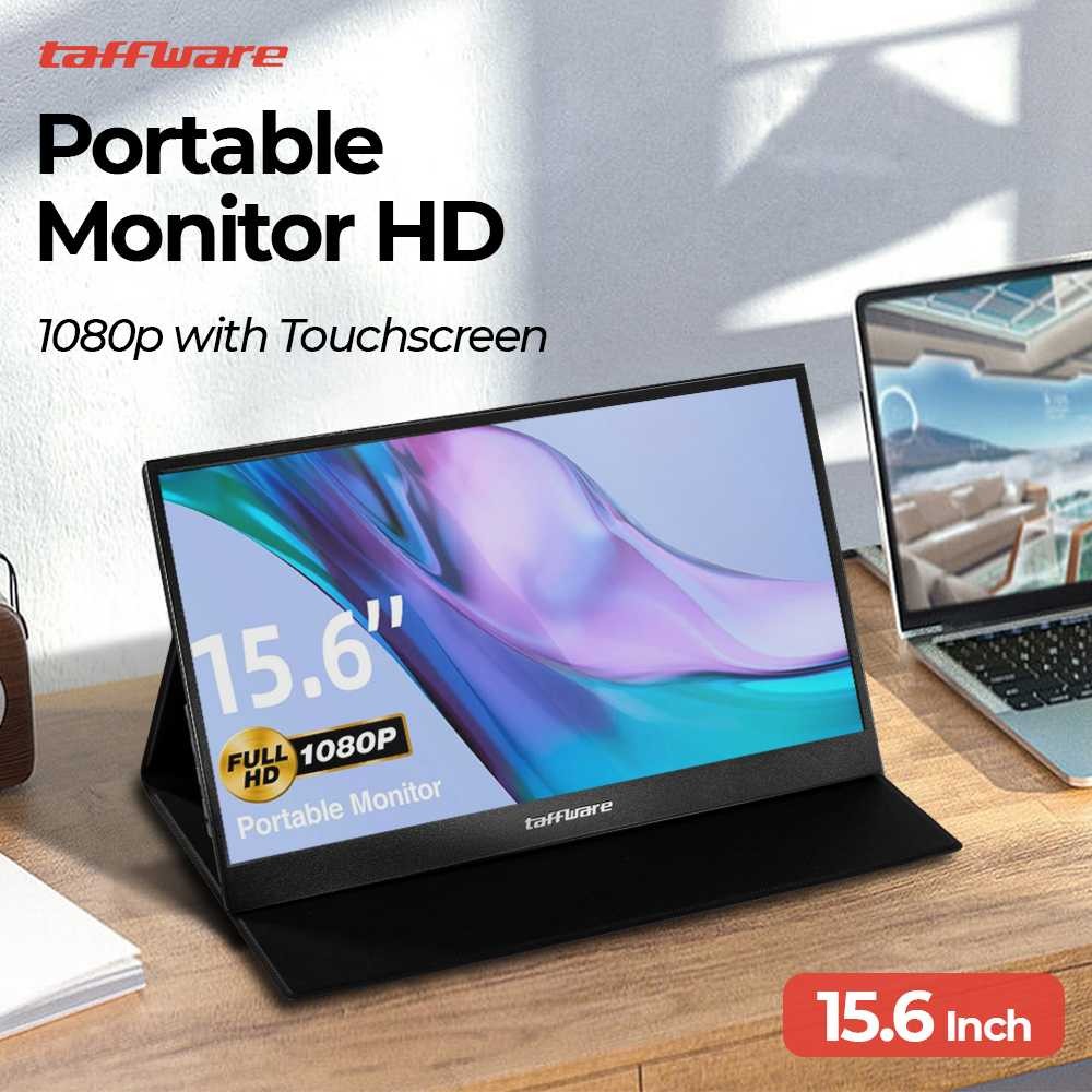 Jual Layar Monitor Taffware Portable Monitor FHD 15.6 Inch 1080p with ...