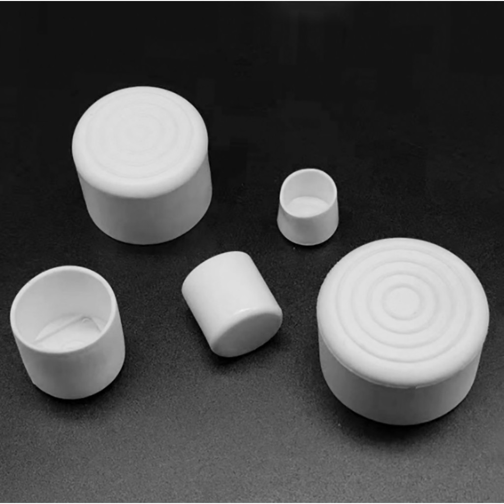 Jual 1-20pc White PVC Soft Rubber Pipe Sleeve 10mm-50mm Round Caps ...