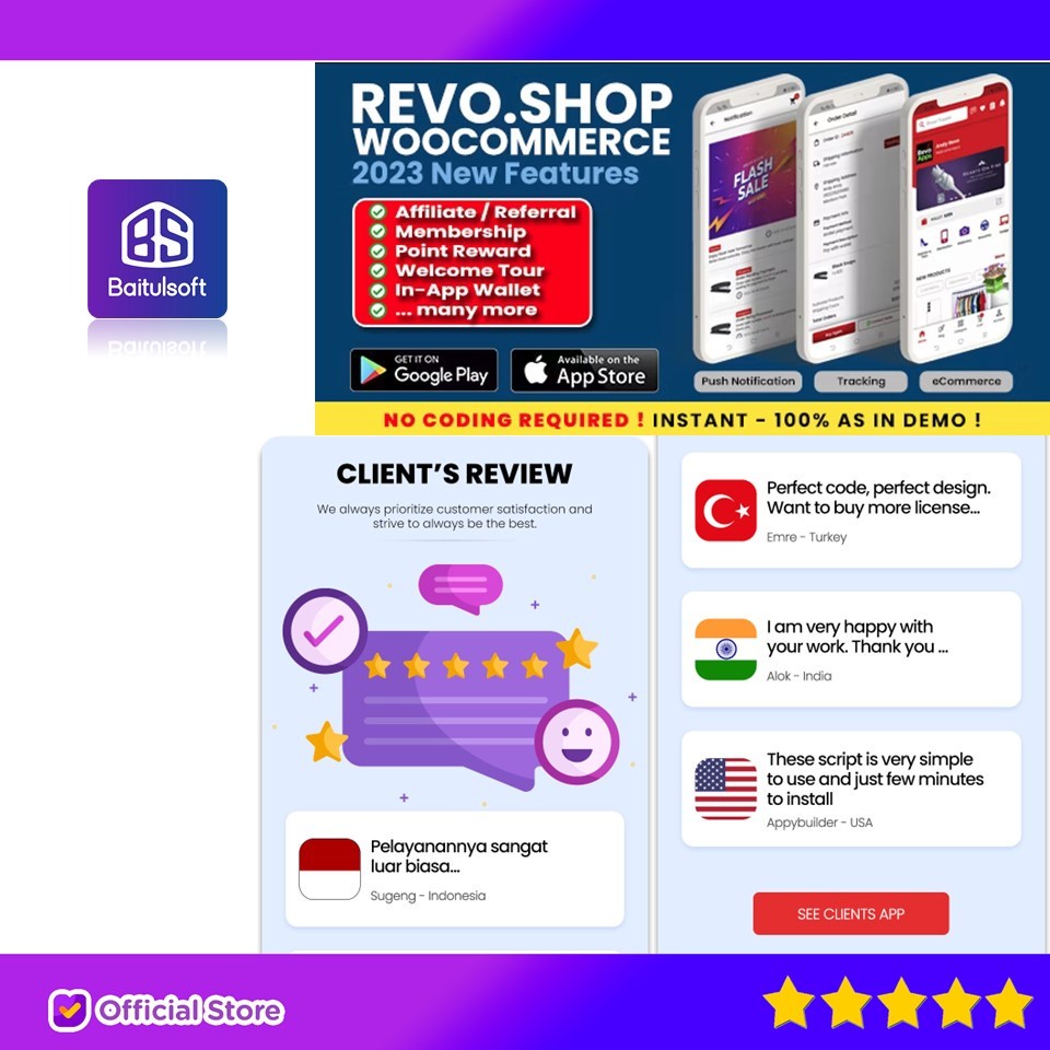 Jual SOURCE CODE APLIKASI REVOSHOP - ECOMMERCE / WOOCOMMERCE FLUTTER ANDROID IOS APP - FASHION ...