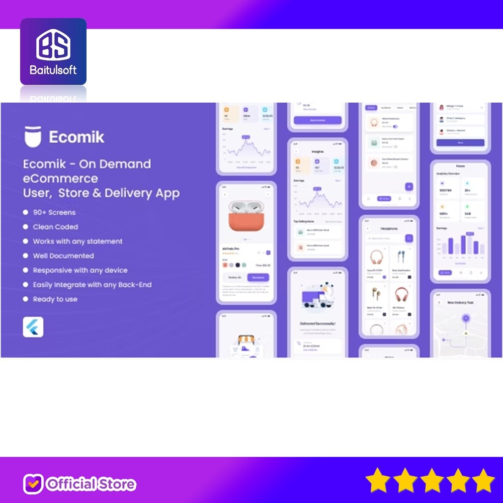 Jual SOURCE CODE APLIKASI ECOMIK – ECOMMERCE FLUTTER APP TEMPLATE FOR ...