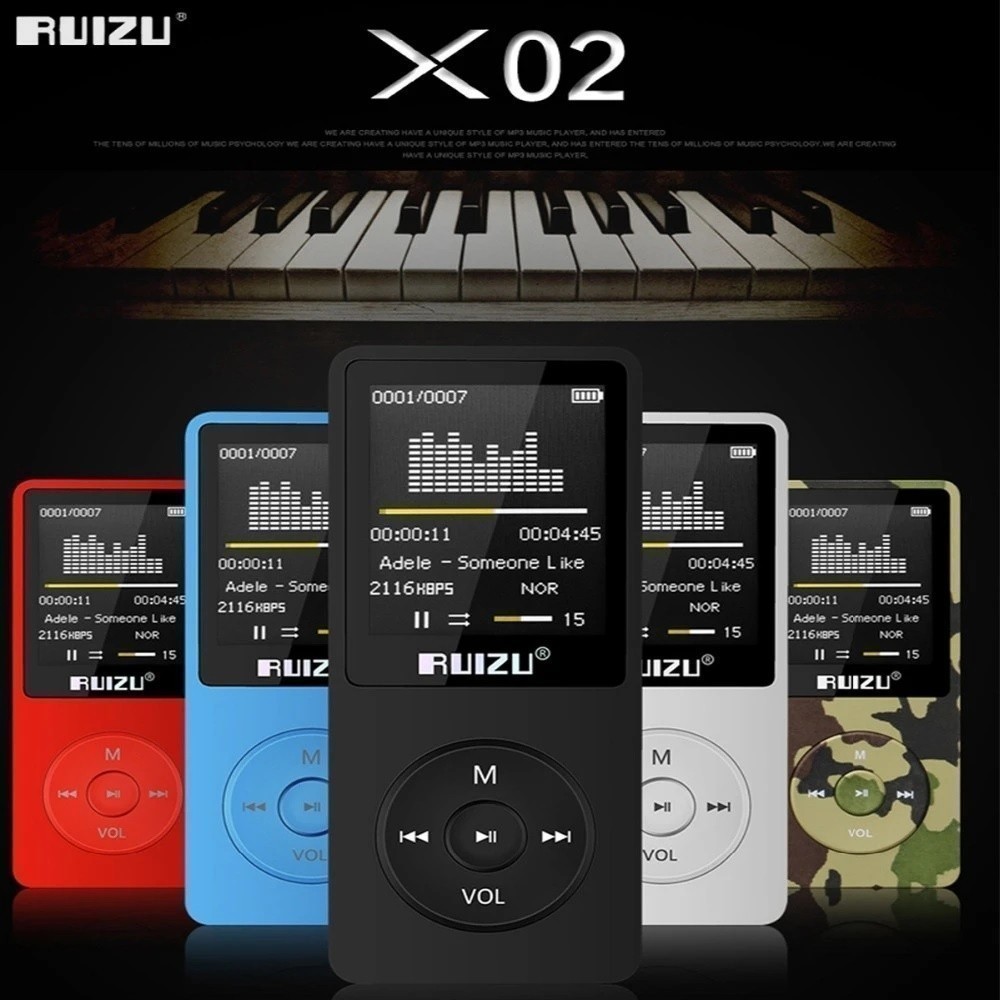 Jual GROSIRUNIK99 RUIZU X02 8GB AESTHETIC MP3 MP4 Audio Player Lossless ...