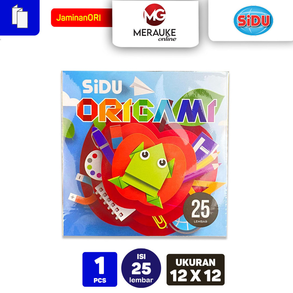 Jual Kertas Lipat / Origami SiDU 12x12 isi 25 Lembar | Shopee Indonesia