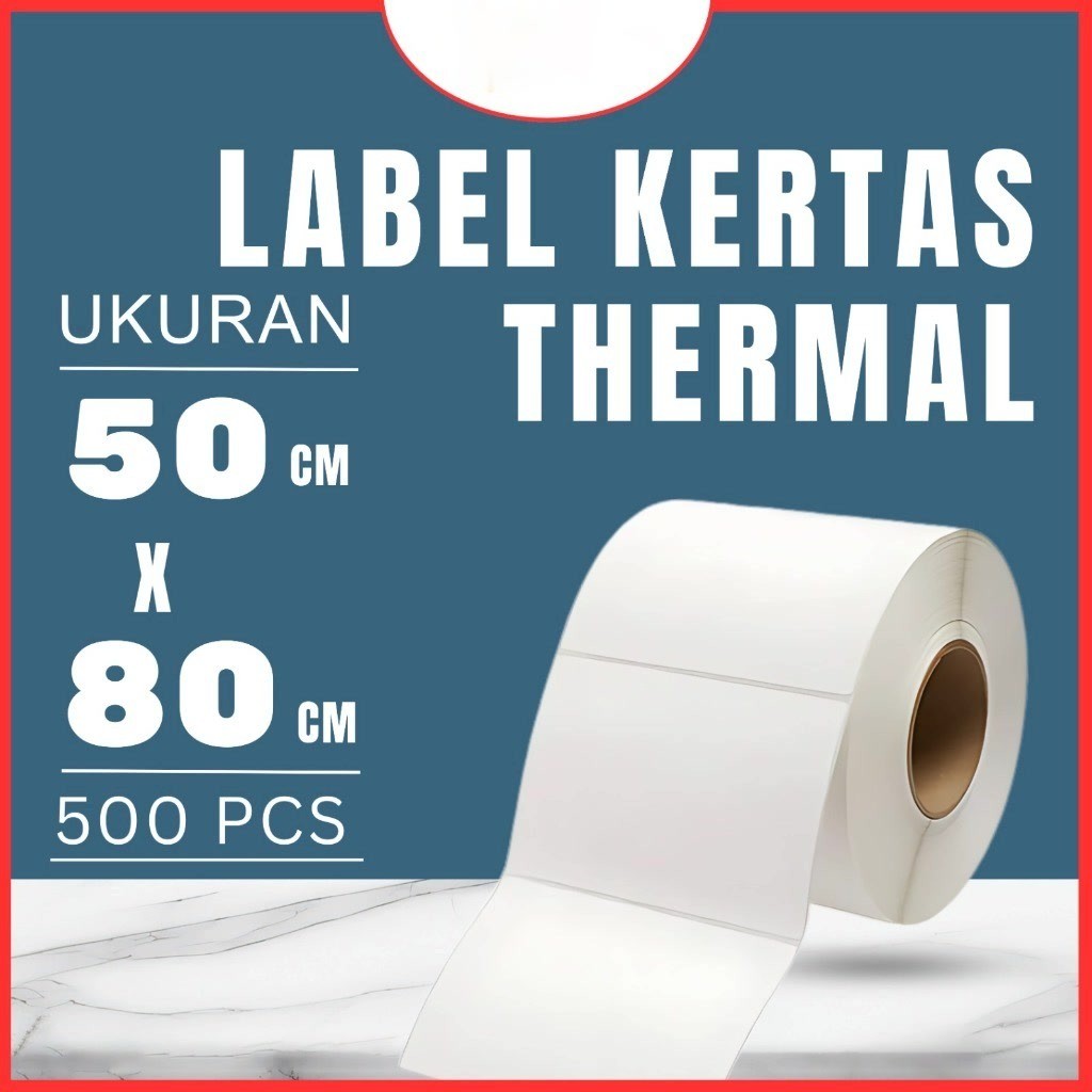 Jual KERTAS STICKER STIKER LABEL RESI THERMAL BARCODE 50X80 50 X 80 5X8 ...