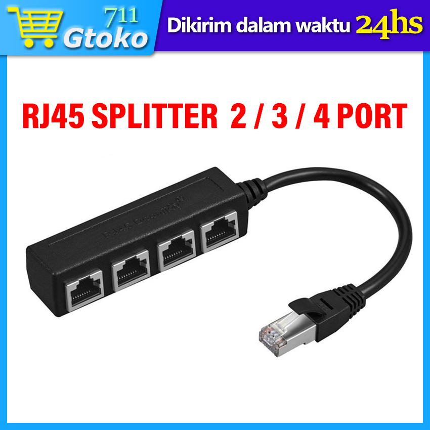 Jual RJ45 Splitter 1 To 2 3 4 Spliter Adapter Kabel Lan Ethernet ...