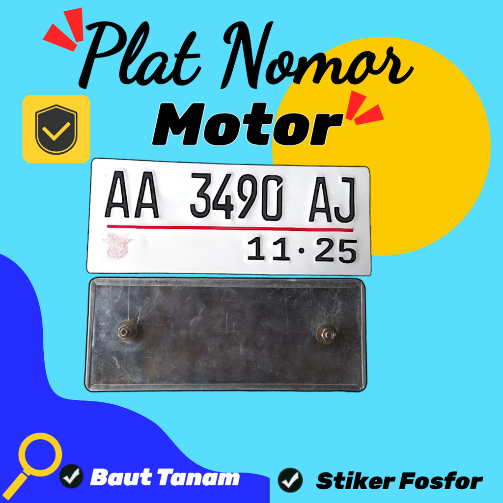 Jual (1 PCS)Custom Plat Nomor MTR FONT TERBARU FREE LIST STIKER ...