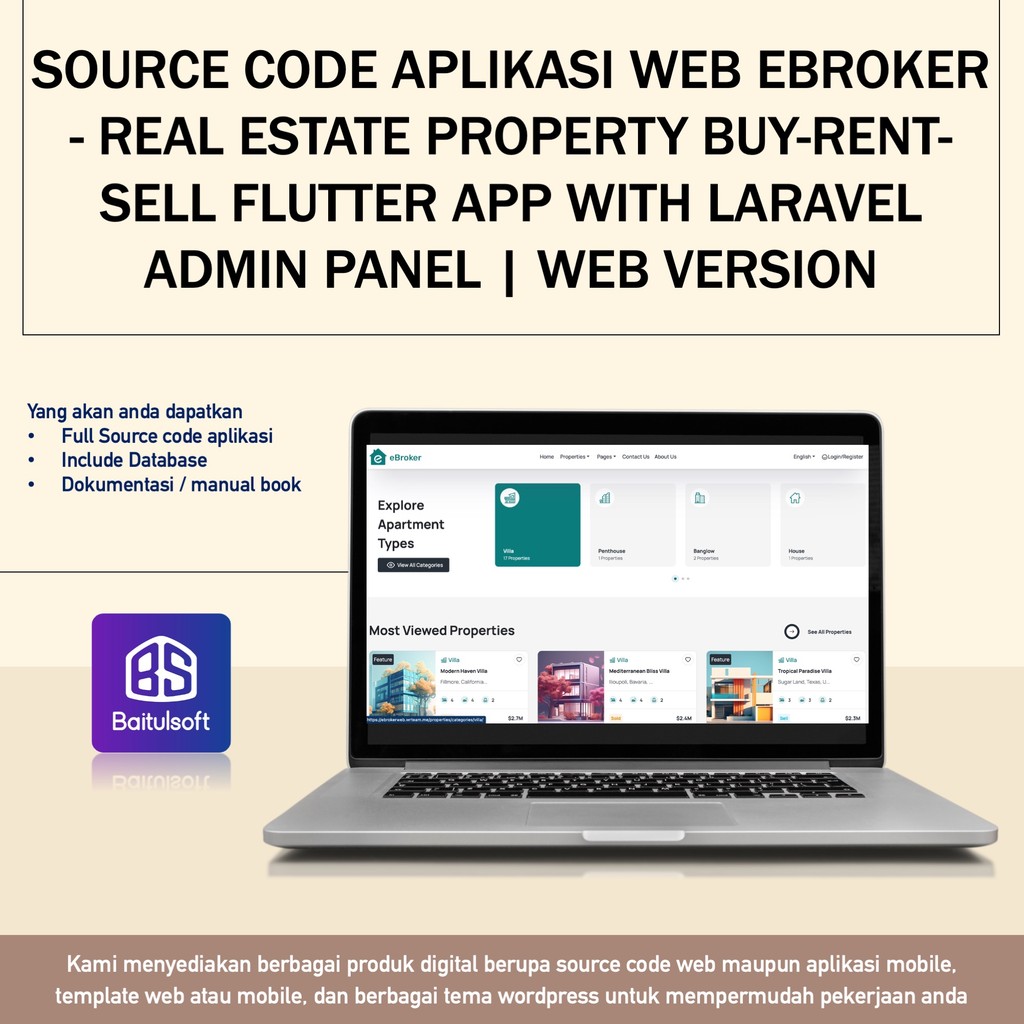 Jual SOURCE CODE APLIKASI WEB EBROKER - REAL ESTATE PROPERTY BUY-RENT ...