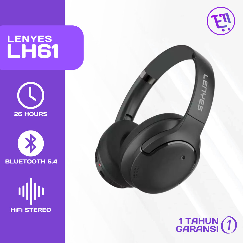 Jual LENYES LH61 Headphone Bluetooth 5.4 Wireless HiFi Heavy Bass with ...