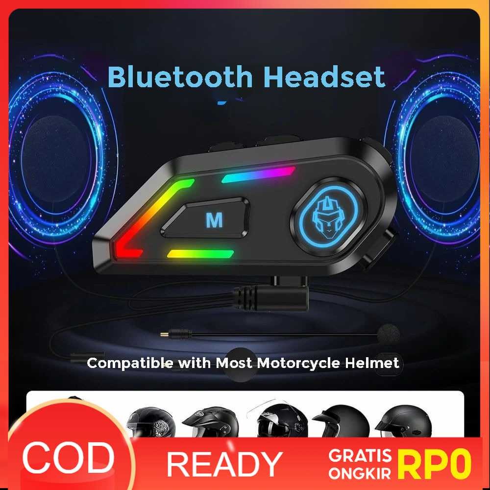 Jual EDYELL Headset Helm Bluetooth Handsfree Call Music IP67 1000mAh ...