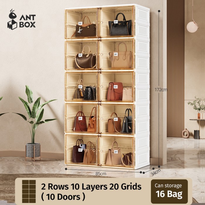Jual ANTBOX Kabinet Tas 10 Box Lemari Tas Kokoh Anti Debu Pintu Magnet ...