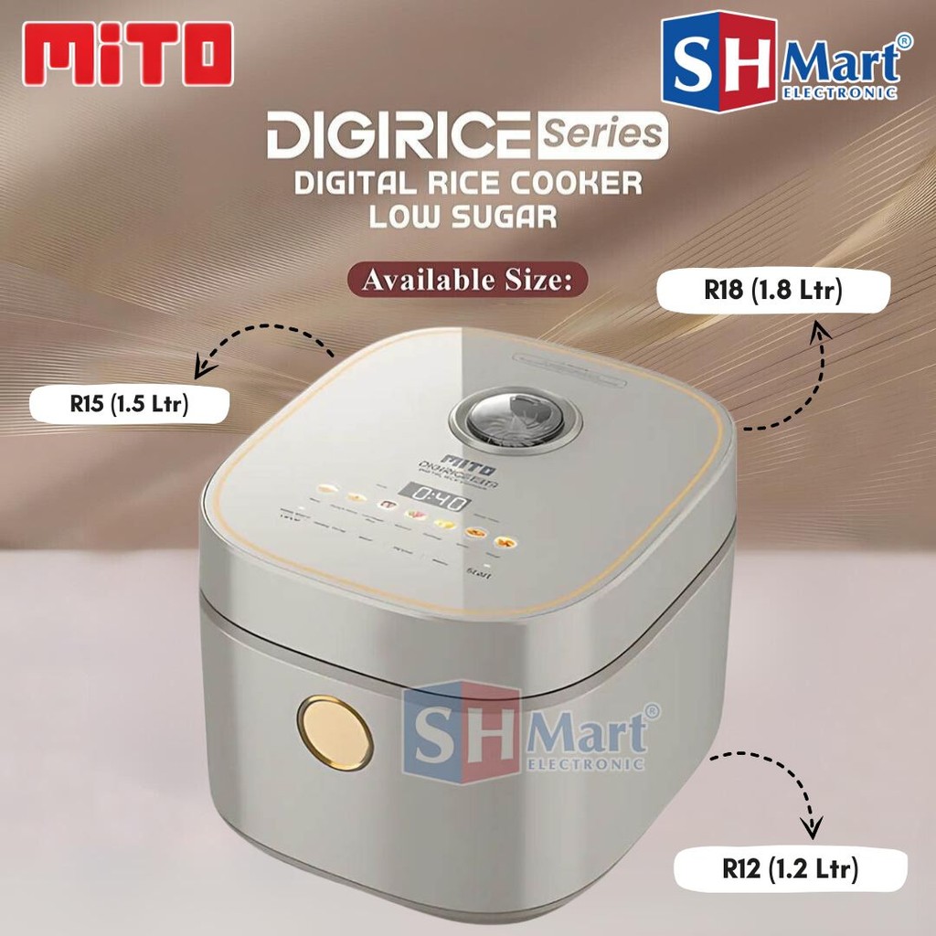 Jual RICE COOKER MITO DIGITAL R12 / R15 / R18 LOW SUGAR LED DISPLAY ...