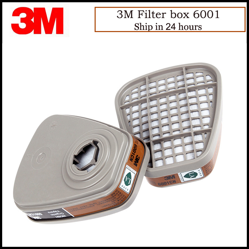 Jual 3M 6001 Painting Gas Cartridges Chemical Respirator Organic Vapor Cartridge Respiratory ...