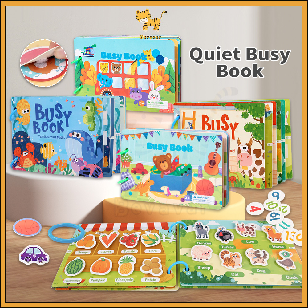 Jual ID Bevavar Buku Sticker Velcro Anak Quiet Busy Book /buku Edukasi ...