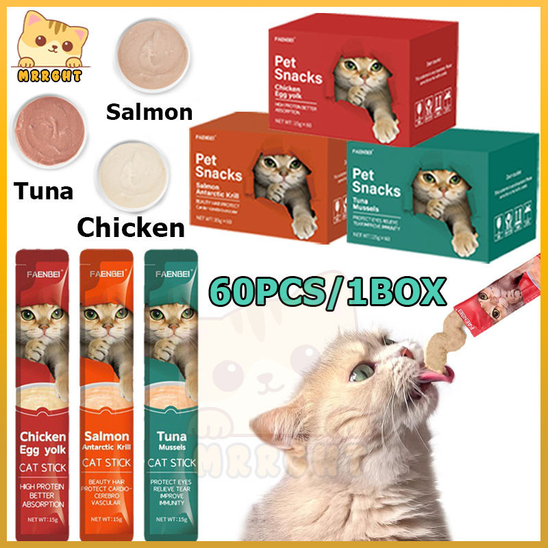 Jual Snack Kucing( 1 BOX 60PCS) Snack hewan Peliharaan Cat Strip 15g ...