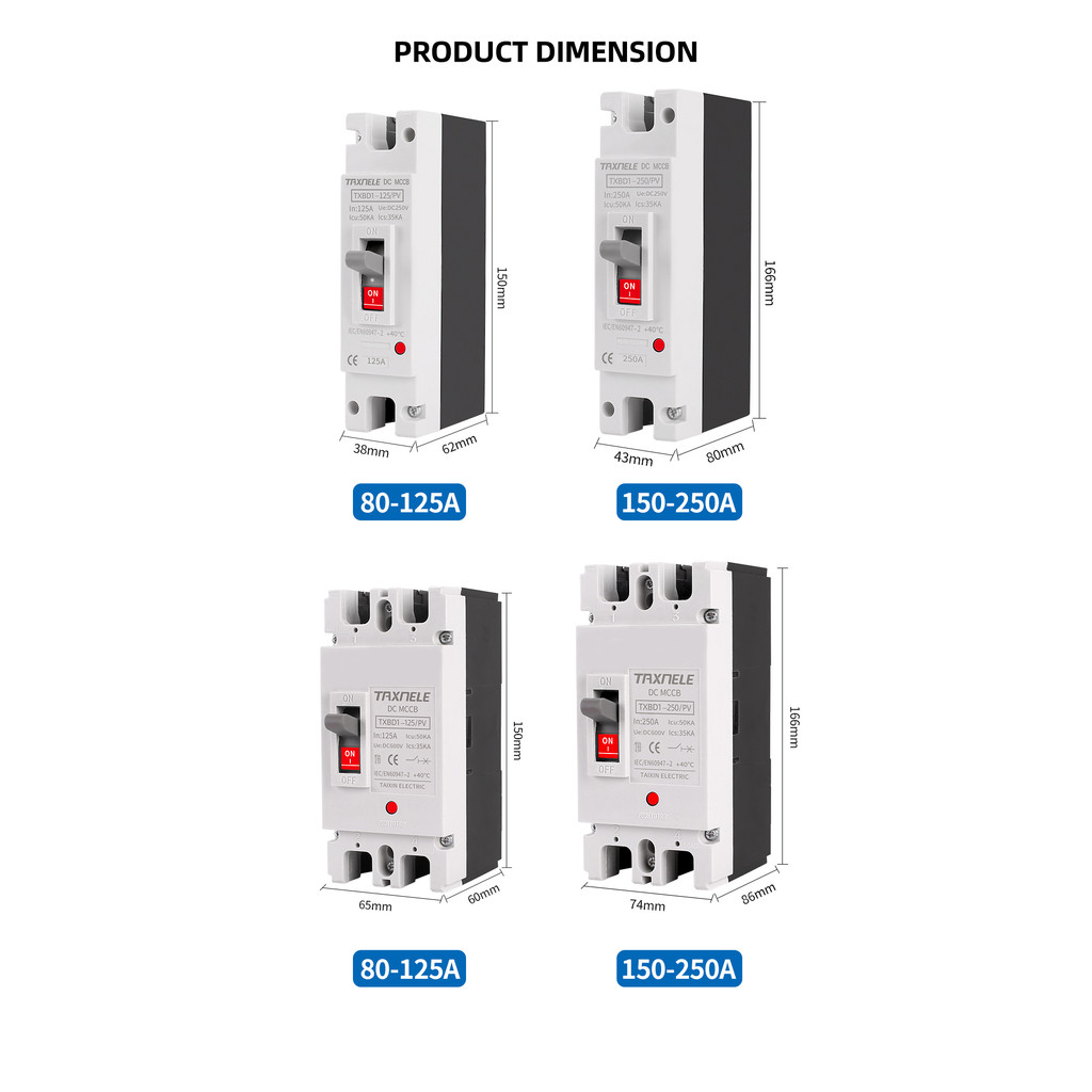 Jual Solar Molded Case DC Circuit Breaker MCCB Overload Protection ...
