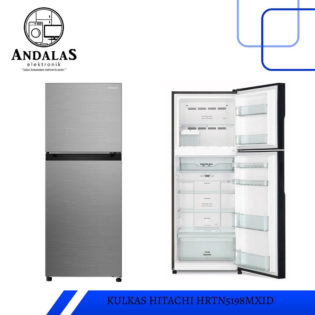 Jual Hitachi Kulkas Kecil 2 Pintu Small 2 Door Refrigerator HRTN5198MXID | Shopee Indonesia