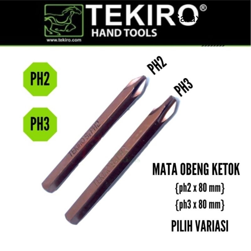Jual Tekiro Mata Obeng Ketok Ecer Lancip PH2 x 80mm / Mata Obeng Ketok ...