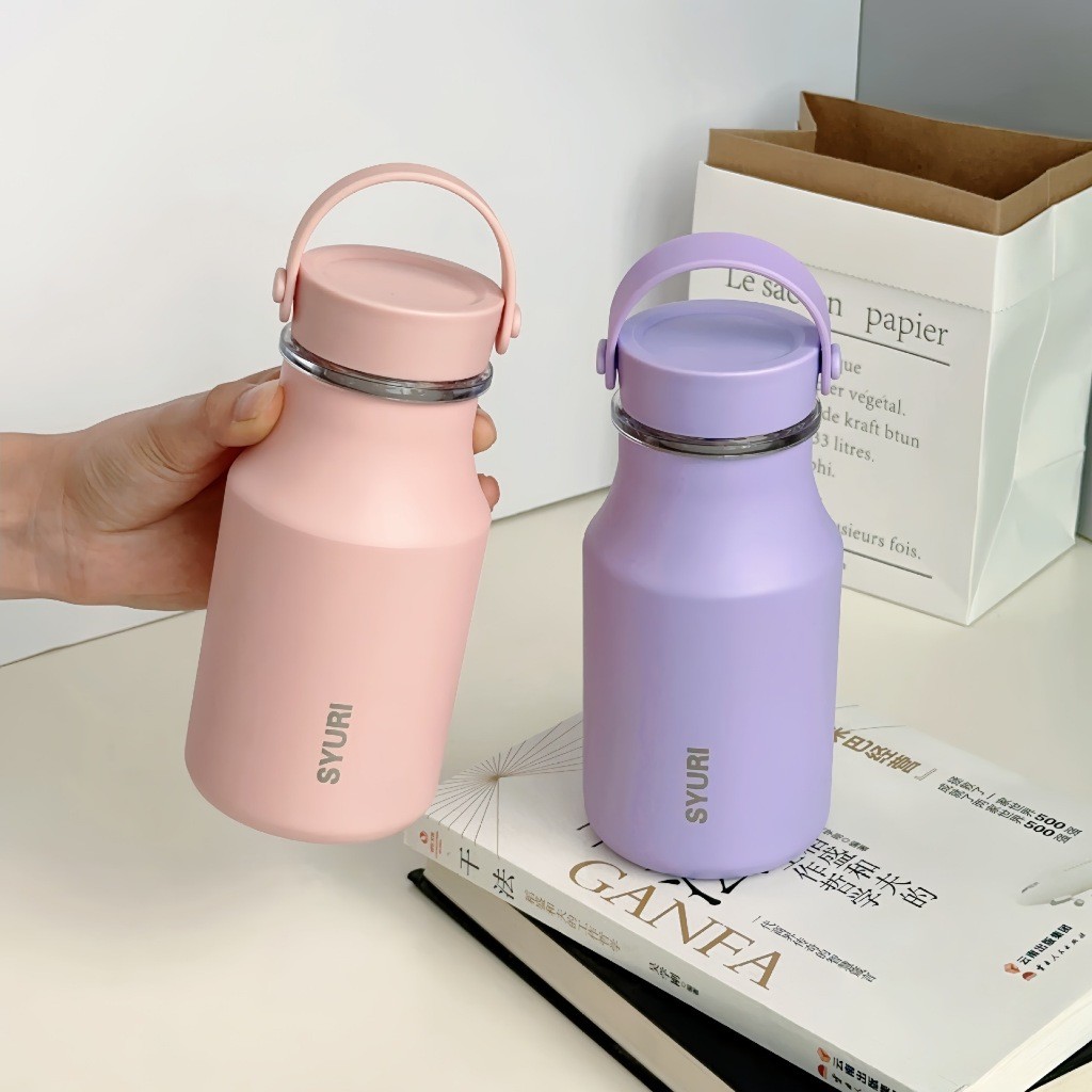 Jual SITARAYURI - THERMOS MINI 380 ML HANDLE RUBBER TAHAN AIR PANAS DAN ...