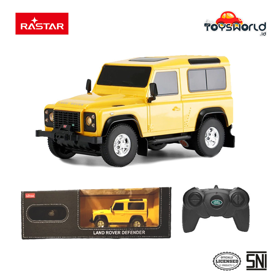 Jual Rastar RC 1:24 Land Rover Defender Yellow | Shopee Indonesia
