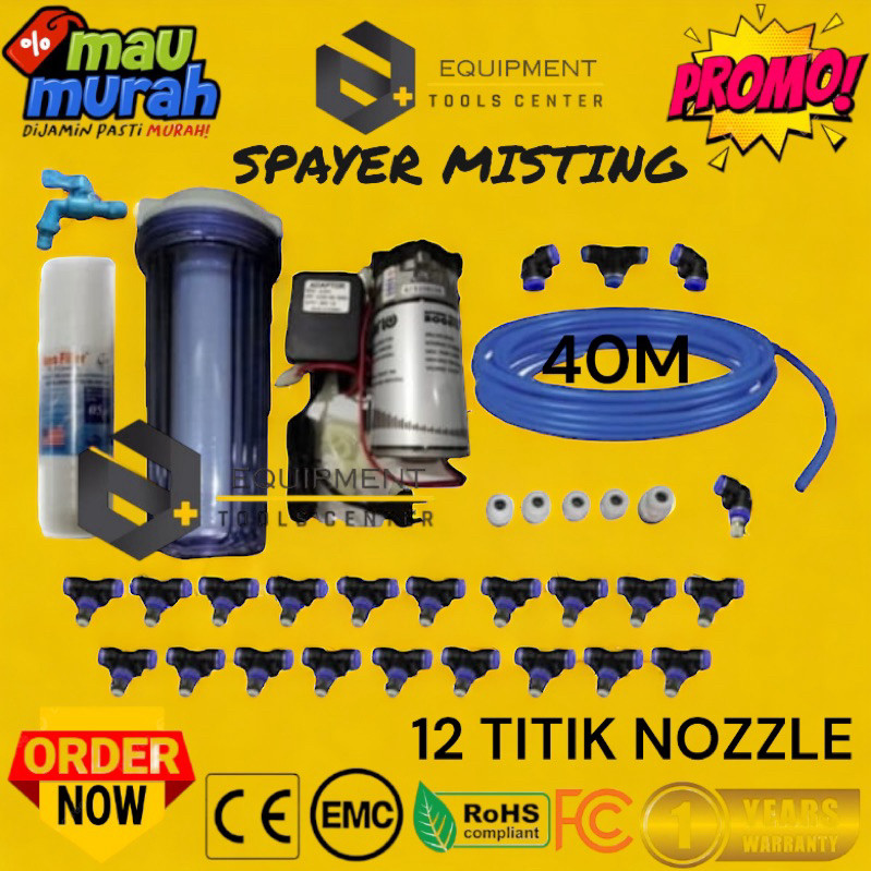 Jual Mesin Embun Atau Walet 12 Nozzle Sprayer Misting Pengabutan ...