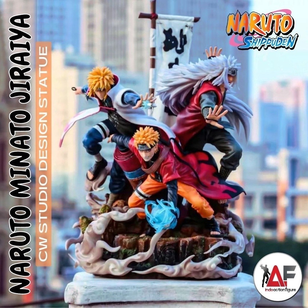 Jual RARE Statue Action Figure Naruto Minato Jiraiya CW studio design ...