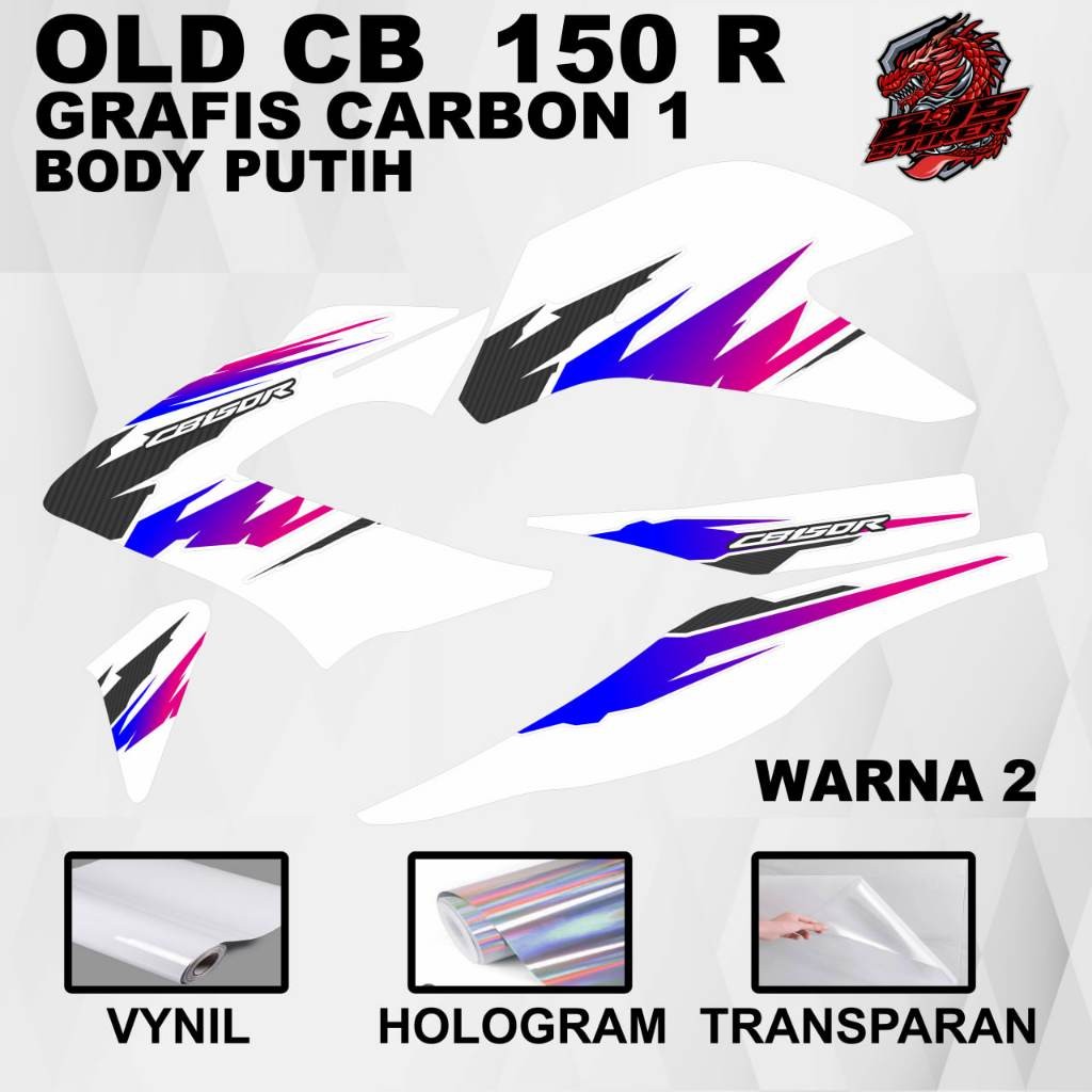 Jual Stiker Old CB 150 r v2 CB150r Lama carbon 1 body cerah ( putih ...