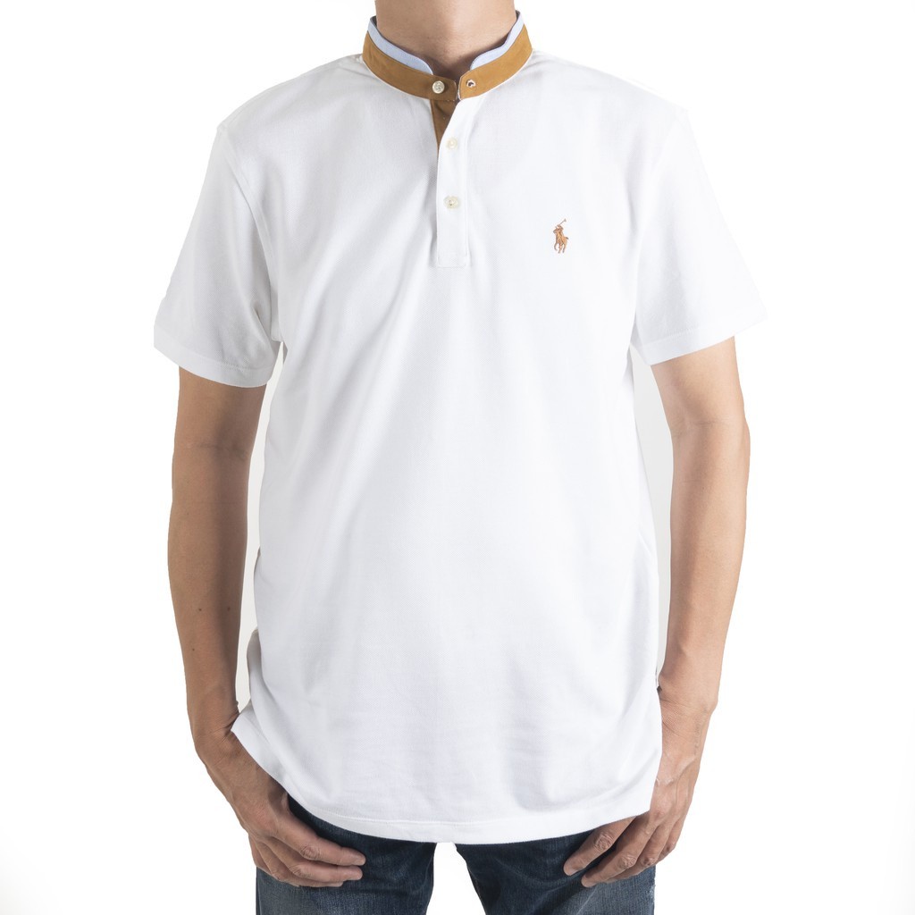 Jual POLO - 7297 Stand Up Collar White | Shopee Indonesia