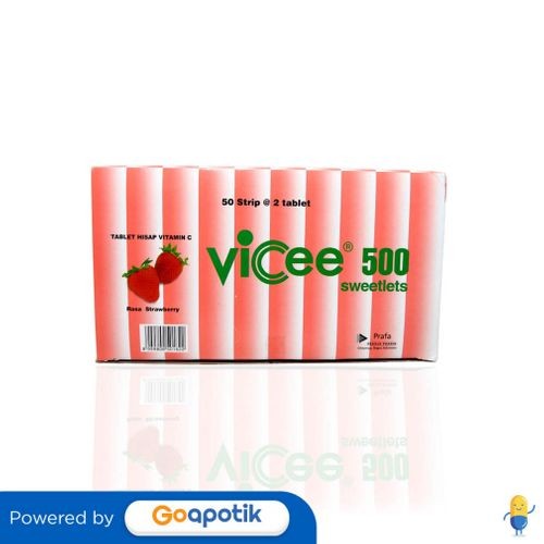 Jual Vicee 500 Rasa Strawberry Box 100 Tablet | Shopee Indonesia