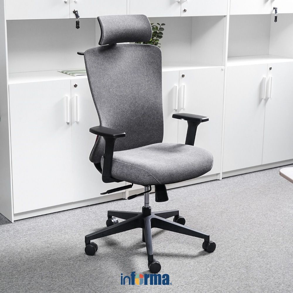 Jual Informa Osborn Kursi Kantor Sandaran Tinggi - Abu-Abu Tempat Duduk ...