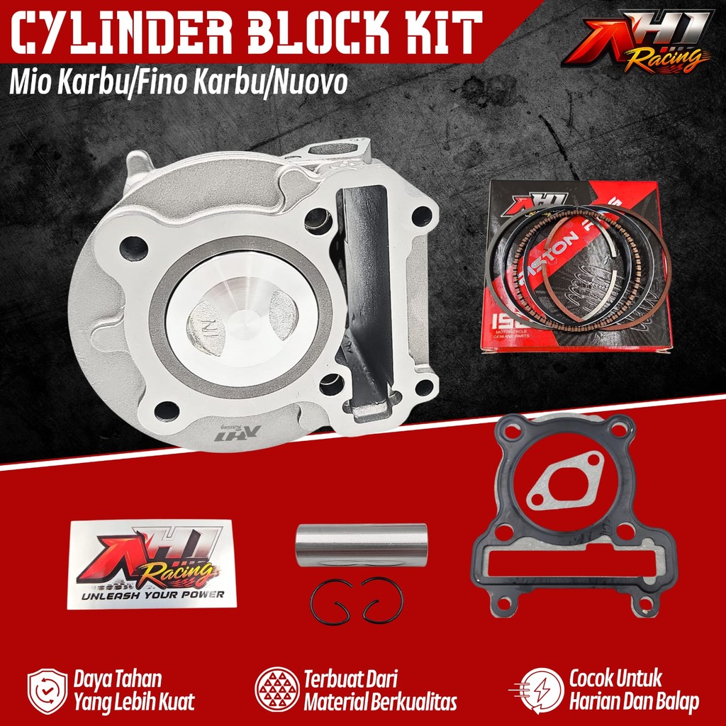 Jual Boring Block Blok Seher Bore Up 54 58.5 59 63 66 Mm Mio Fino Nuovo Karbu Iron Casting AH1 ...