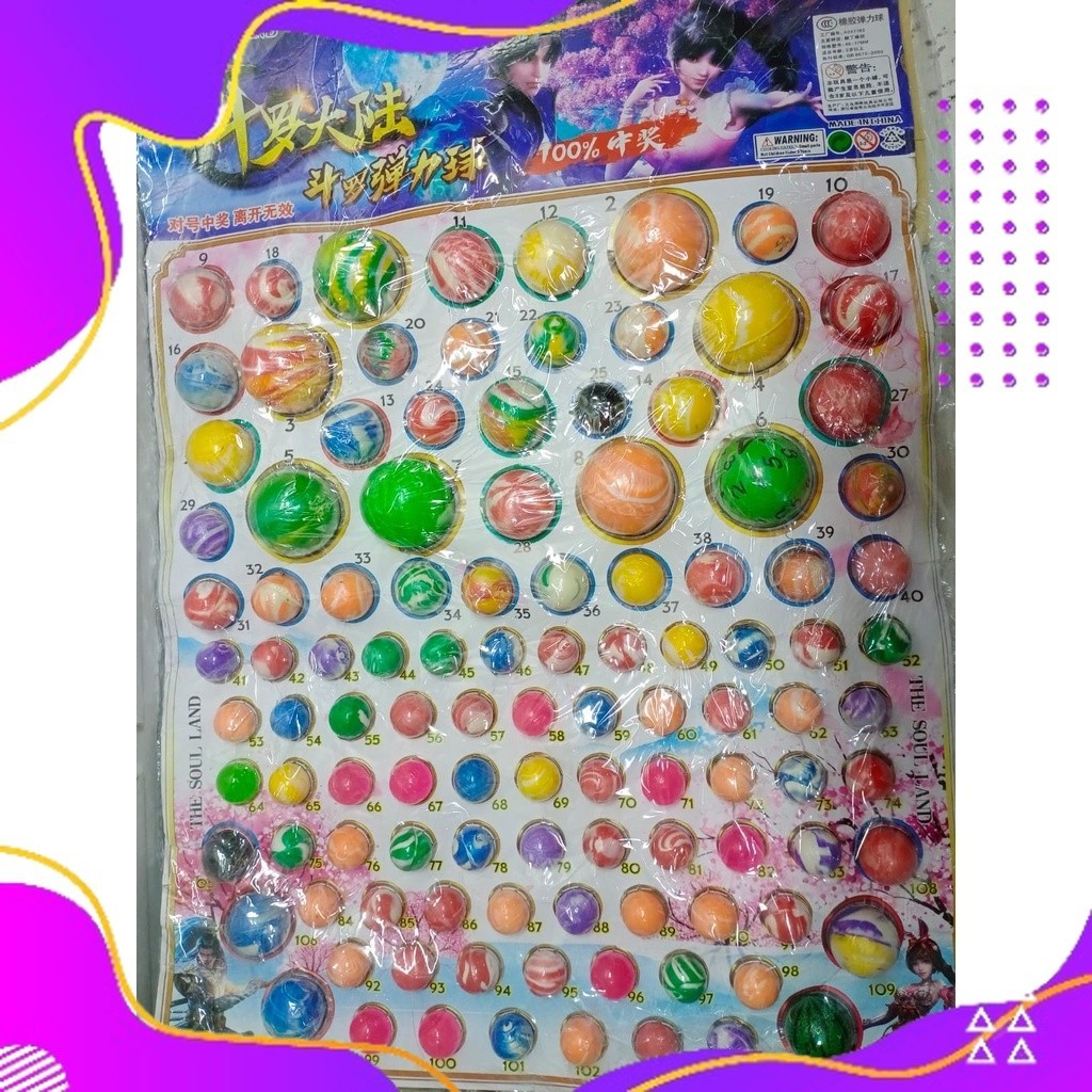 Jual LOTRE 110 Mainan anak bola bekel planet isi 110 perlembaran bisa ...