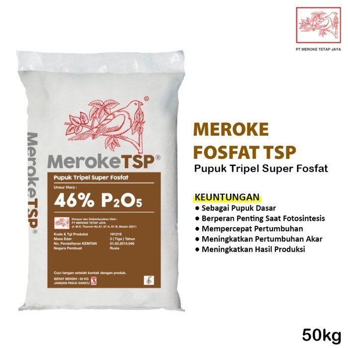 Jual 50 KG - Pupuk Meroke TSP Tripel Super Fosfat Granulee ORIGINAL ...
