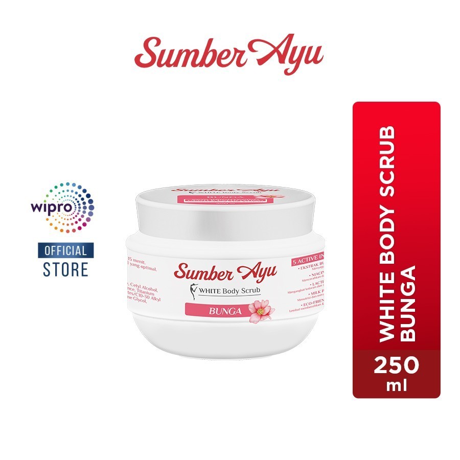 Jual SUMBER AYU WHITE BODY SCRUB BUNGA 250ML | Shopee Indonesia