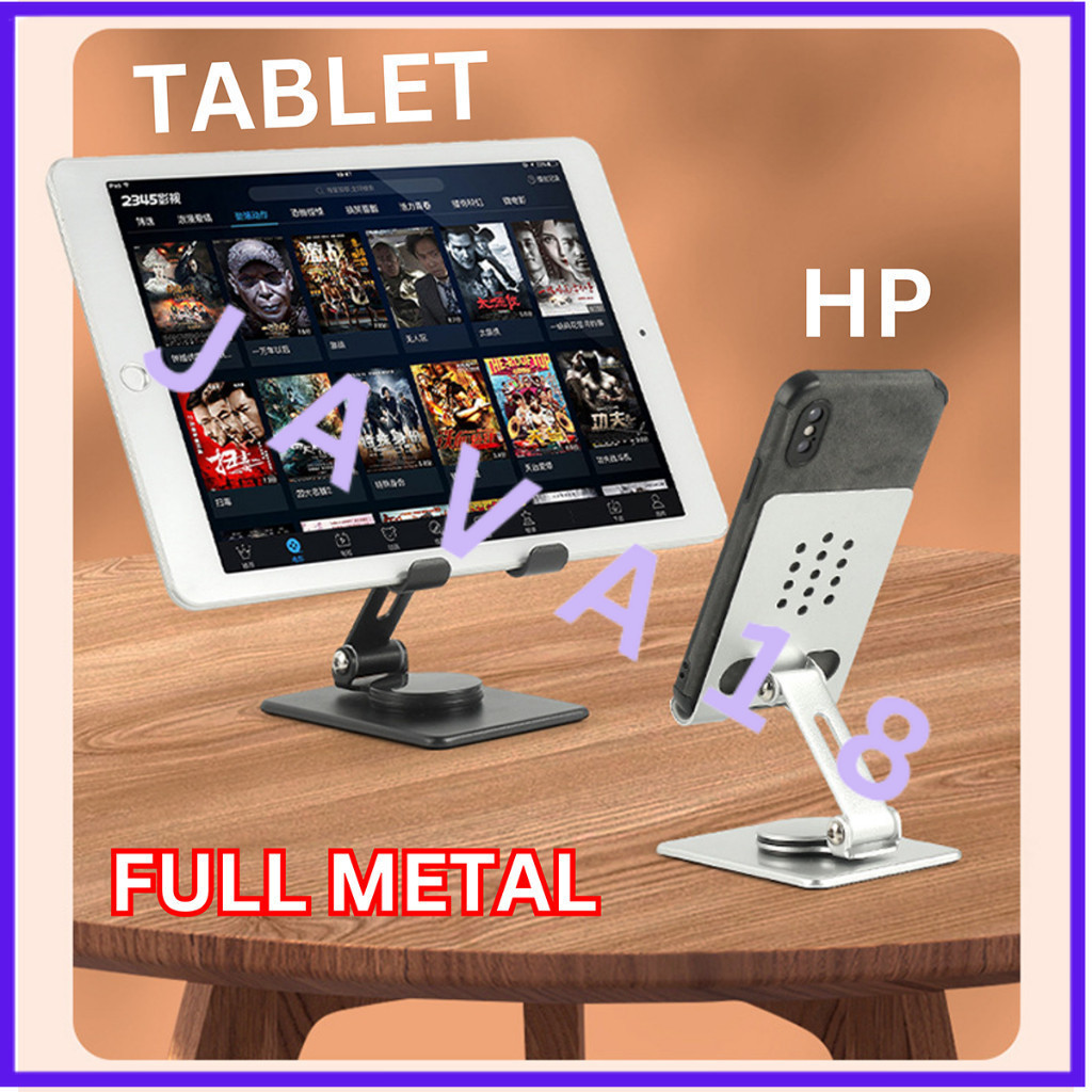 Jual Stand Holder HP Putar Full Metal JV-A811 Besi Tablet IPAD Rotasi ...