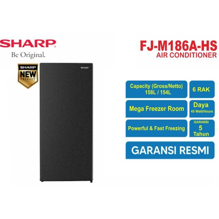 Jual Freezer SHARP FJM 186 (158 Liter) 6 Rak Low Watt Stand Freezer ...