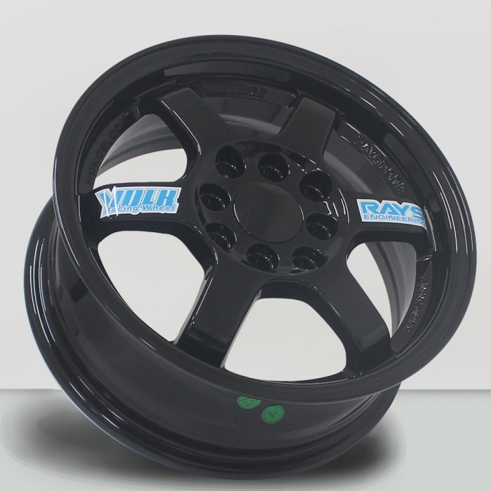 Jual 4pcs VELG Rays TE37 RING 14 lebar 5,5inci 8H 100 / 114.3 Black ...