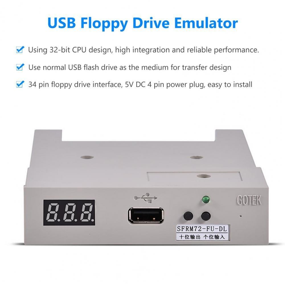 Jual Practical Floppy Drive Emulator Widely Compatible Data Storage USB ...