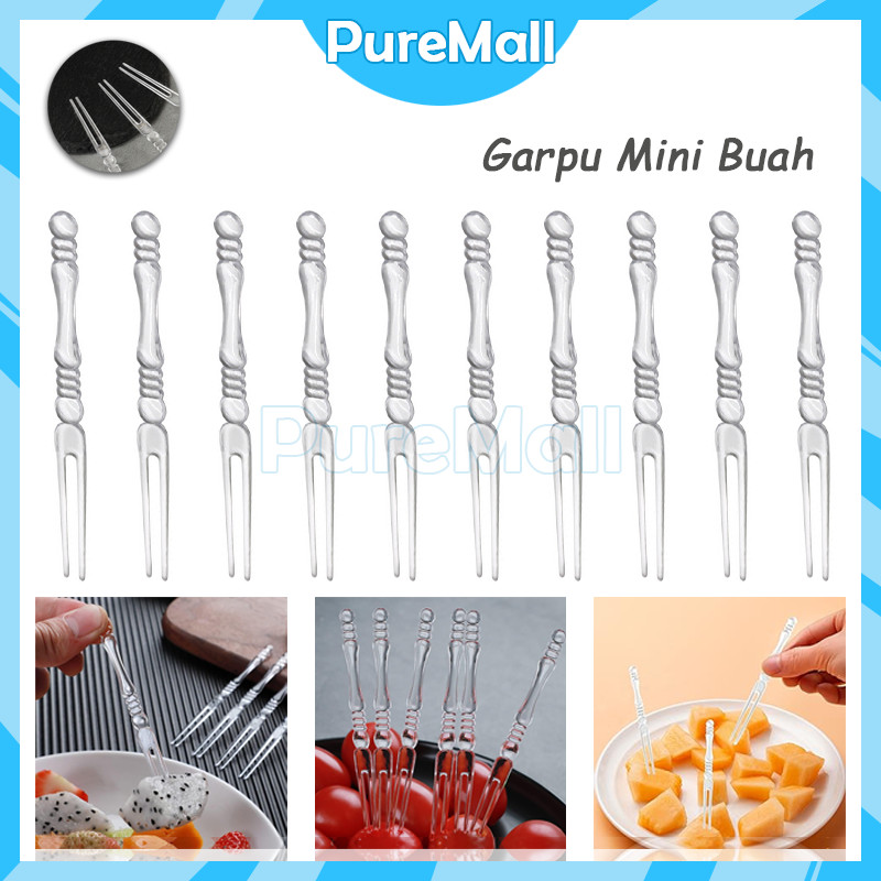 Jual Garpu Kue Buah Puding Plastik Bening / Garpu Mini Buah | Shopee ...