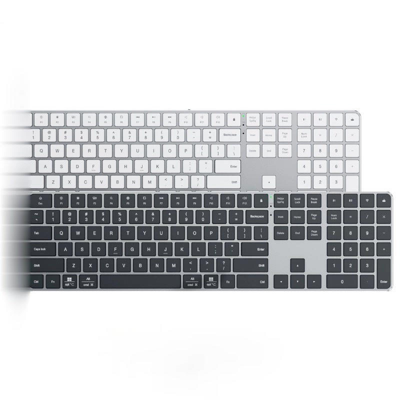 Jual Universal Wireless Bluetooth Keyboard Rechargeable Metal Frame ...