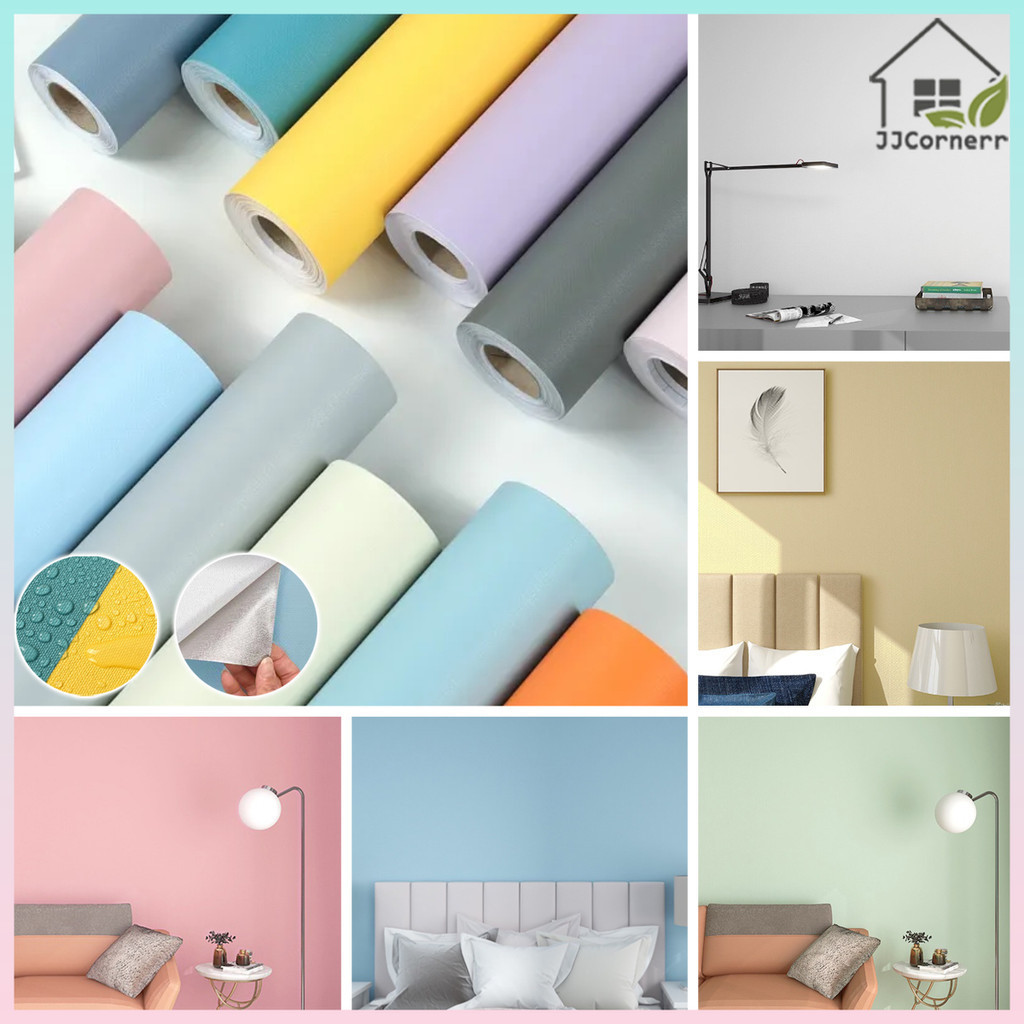 Jual 60CM X 3M Home Wallpaper Sticker Lemari Meja Polos Minimalis ...